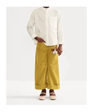 Dior Long Sleeve Shirt With Gold Embroidery