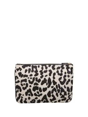 Valentino Garavani Vlogo Leopard-print Clutch Bag