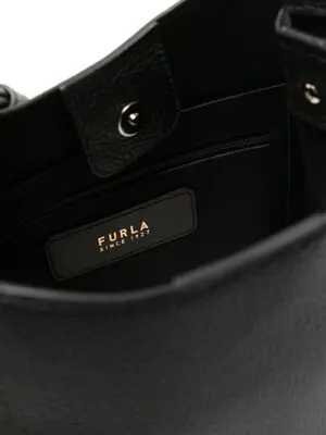 Furla Logo Shoulder Bag - Black