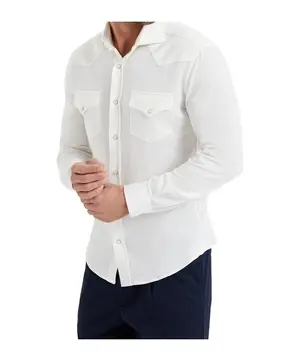 Brunello Cucinelli Flap Pocket Long-sleeved Shirt - White