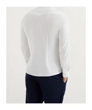 Brunello Cucinelli Flap Pocket Long-sleeved Shirt - White