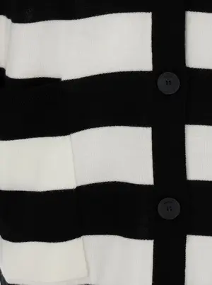 Max Mara Fiemme Striped Cardigan - Black