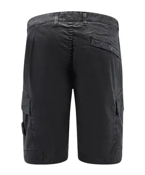 Stone Island Regular Fit Cargo Bermuda Shorts - Black