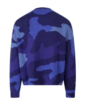 Valentino Garavani Camouflage Motif Long-sleeved Jumper