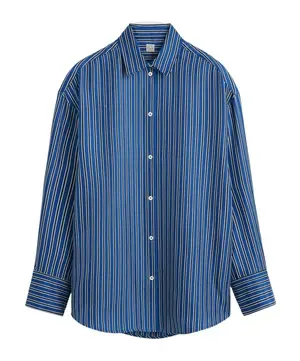 TOTEME Oversized Striped Shirt - Blue