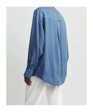 TOTEME Oversized Striped Shirt - Blue