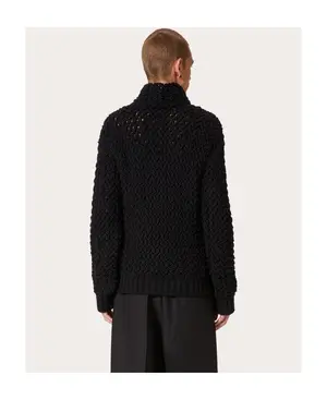 Valentino Garavani High Neck Long-sleeved Knitted Pullover