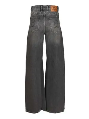 MARINE SERRE Laser Wash Flared Jeans - Black