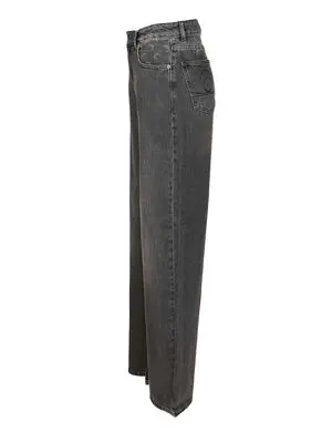 MARINE SERRE Laser Wash Flared Jeans - Black