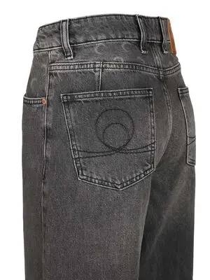 MARINE SERRE Laser Wash Flared Jeans - Black