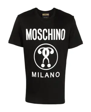 Moschino Printed Crewneck T-shirt - Black