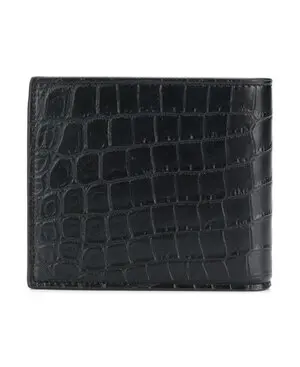 Saint Laurent East/west Embossed Bi-fold Wallet - Black