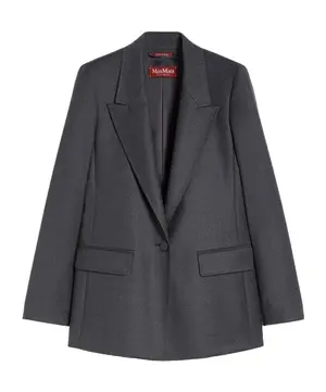 Max Mara Bolsena Single-breasted Blazer - Dark Grey
