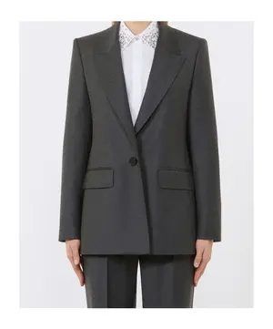Max Mara Bolsena Single-breasted Blazer - Dark Grey