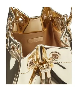 JIMMY CHOO Bonbon Ring-handle Bucket Bag - Gold