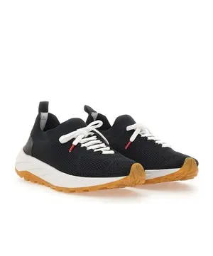 Kiton Meshed Lace-up Sneakers