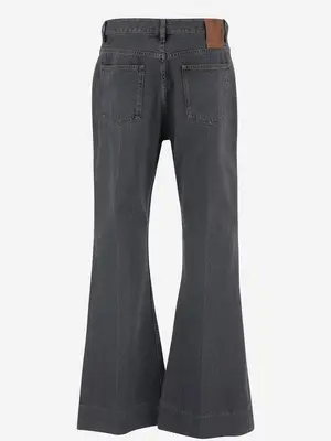 Valentino Garavani Logo Patch Flared Jeans