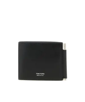TOM FORD T-line Logo Printed Bi-fold Wallet