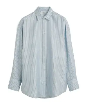TOTEME Oversized Striped Shirt - Gray