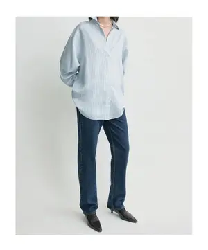 TOTEME Oversized Striped Shirt - Gray