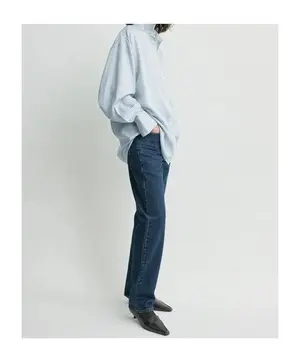 TOTEME Oversized Striped Shirt - Gray