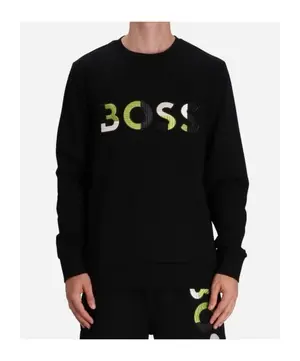 Hugo Boss Logo-print Cotton Crewneck Sweatshirt