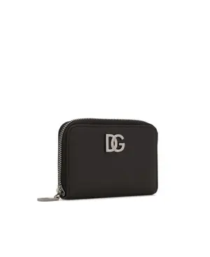 Dolce & Gabbana Dolce Gabbana Logo Plaque Zipped Compact Wallet