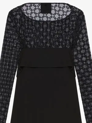 Givenchy Draped Monogram Tulle Dress