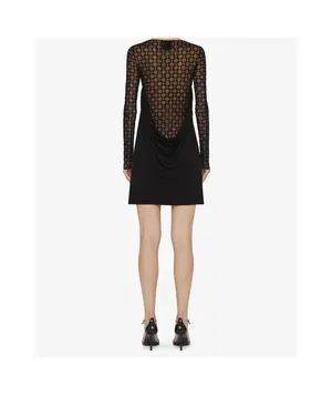 Givenchy Draped Monogram Tulle Dress