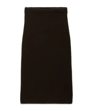 Prada Openwork Cashmere Knit Midi Skirt
