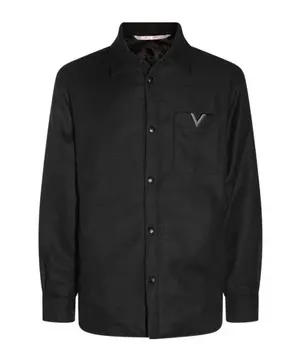 Valentino Garavani Logo Plaque Long-sleeved Jacket
