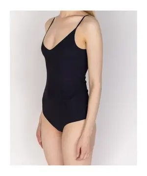 JIL SANDER V-neck Sleeveless Bodysuit - Black