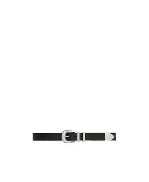 Celine Western Belt In Vintage Calfskin - Black