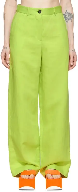 MSGM Logo Wide-leg Trousers