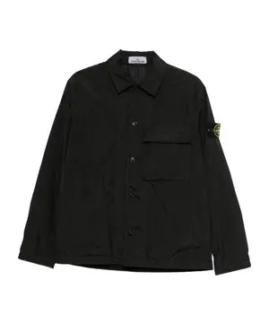 Stone Island Lightweight Patch Pocket Shirt Jacket - Black