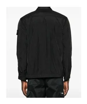 Stone Island Lightweight Patch Pocket Shirt Jacket - Black