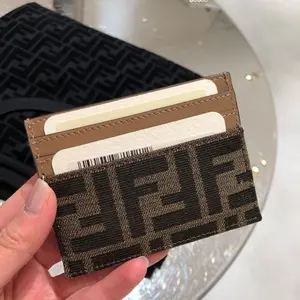 Fendi Baguette Ff Pattern Card Holder - Brown