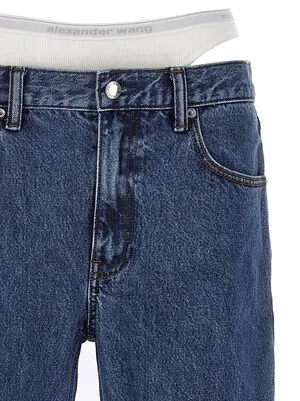 Alexander Wang Layered Low-waisted Jeans - Deep Blue
