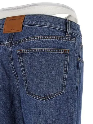 Alexander Wang Layered Low-waisted Jeans - Deep Blue
