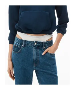 Alexander Wang Layered Low-waisted Jeans - Deep Blue