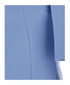 Dolce & Gabbana Fitted Waist Short-sleeved Midi Dress - Blue