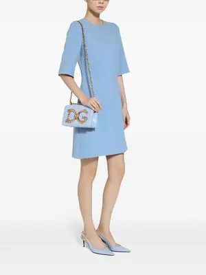 Dolce & Gabbana Fitted Waist Short-sleeved Midi Dress