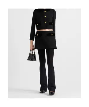 Prada Logo Engraved Mini Skirt