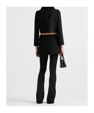 Prada Logo Engraved Mini Skirt