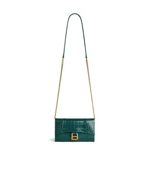 Balenciaga Hourglass On Chain Wallet - Deep Emerald