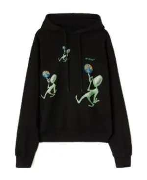 Off-White Alien Arrow Skate Hoodie - Black