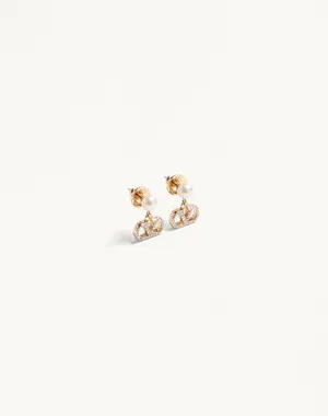 Valentino Garavani Vlogo Embellished Drop Earrings