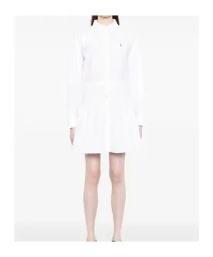 Ralph Lauren Buttoned Shirt Dress With Gathered Hem