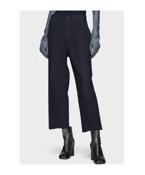 MAISON MARGIELA Pinstripe Wool Trousers - Blue