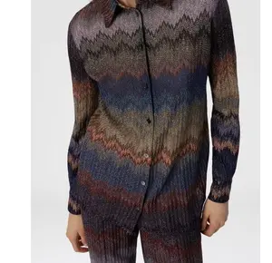 Missoni Zig-zag Pattern Long Sleeve Shirt - Blue